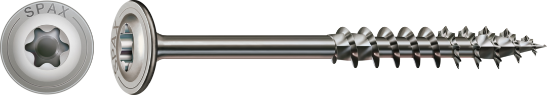 SPAX® Holzbauschraube, Tellerkopf, T-STAR plus, Teilgewinde, Edelstahl ...
