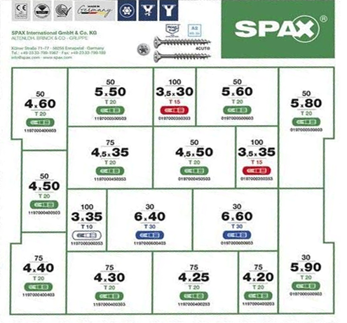 SPAX® Montagekoffer, Senkkopf mit T-STAR plus, Edelstahl A2, inkl. Bits, 1.070 Teile in L-BOXX ...