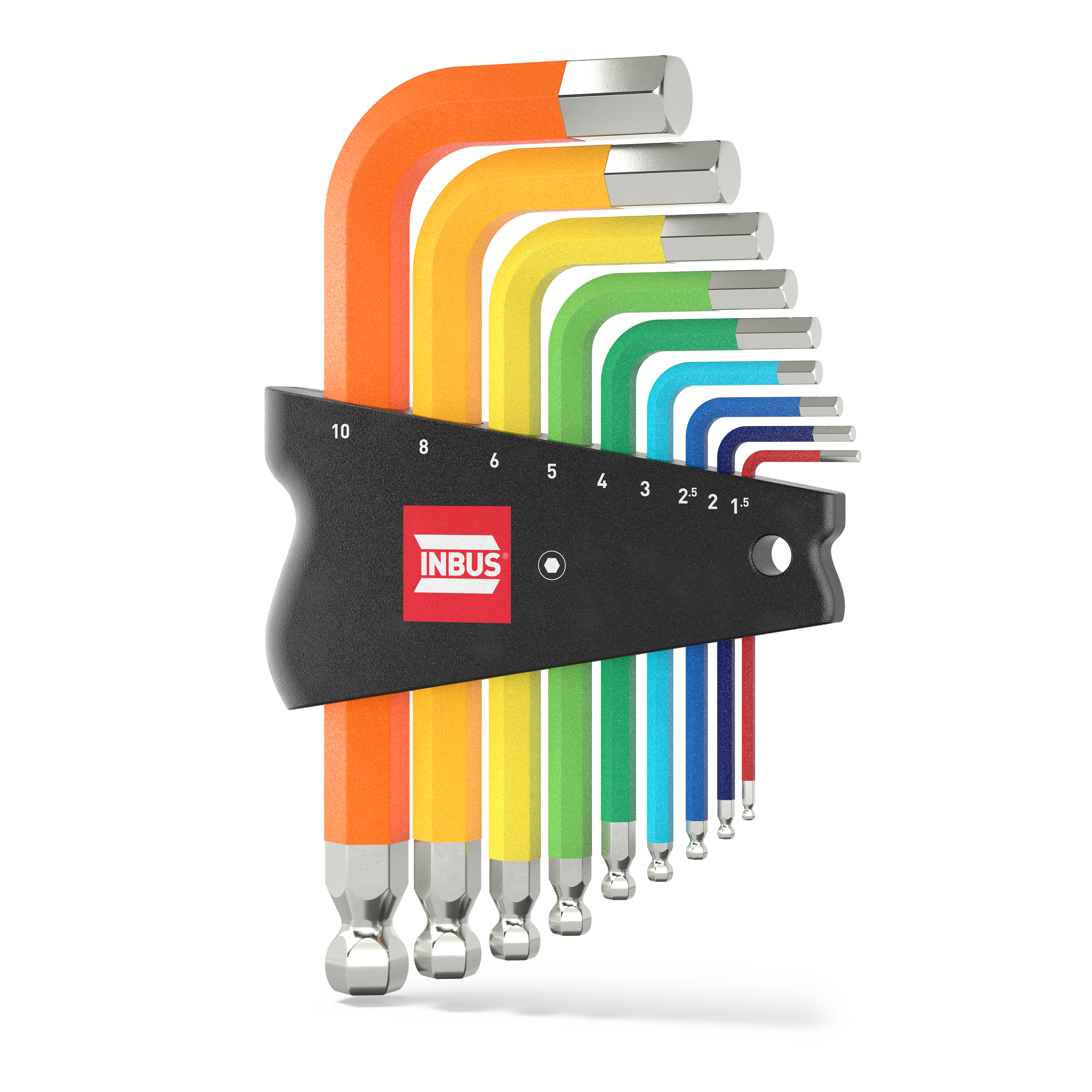 INBUS® 79870 Inbusschlüssel Set 9-teilig 1.5-10mm, Standardlänge ...