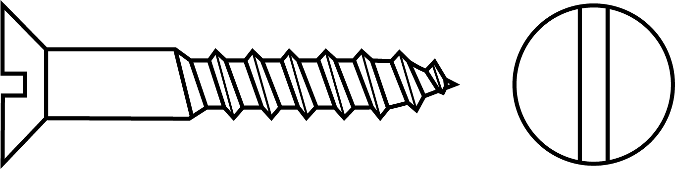 DIN 97 Senk-Holzschrauben m. Schl. Messing bl. 2,5x30 | 61387 🔩 frantos.com